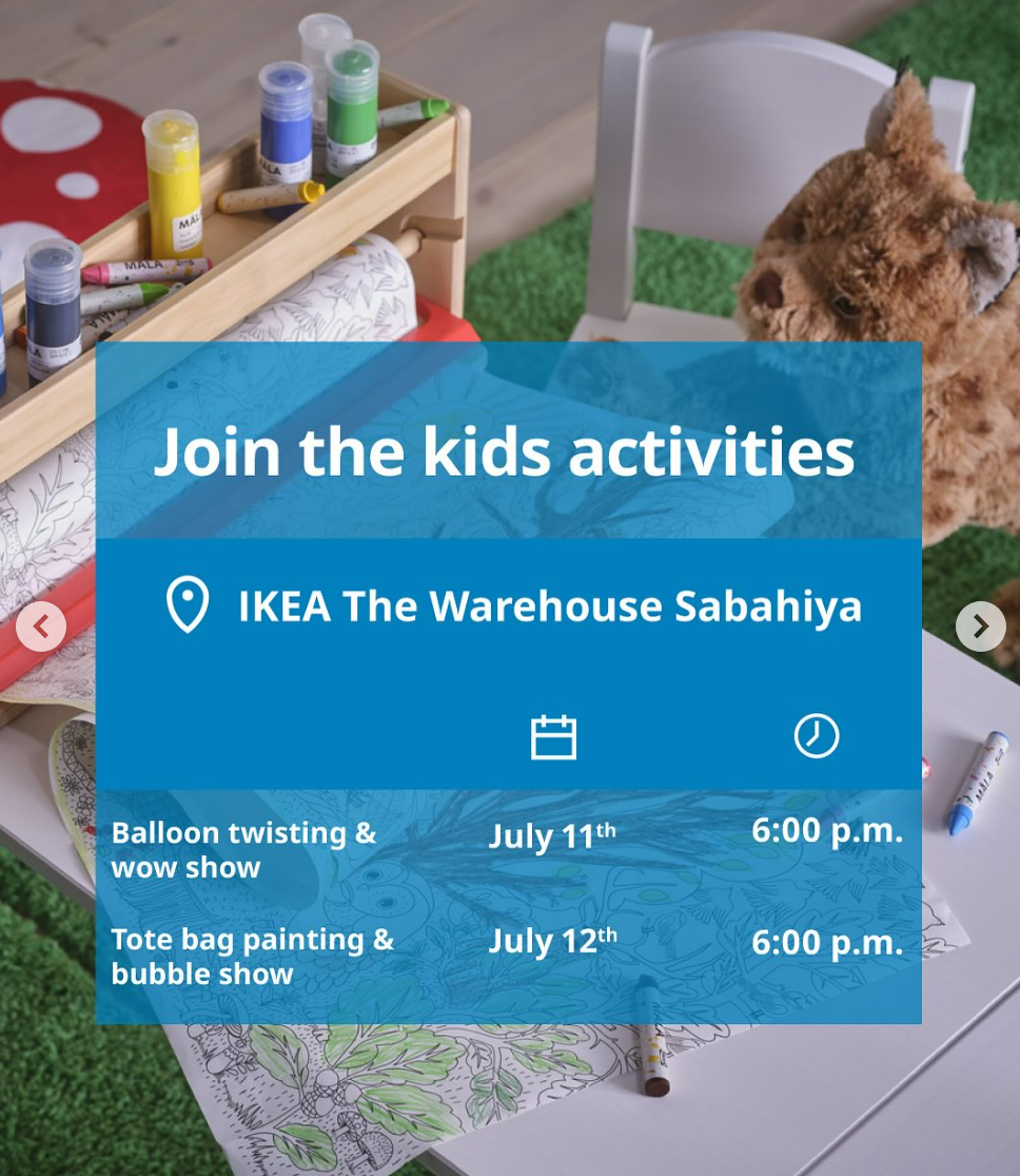 Kids Activities at IKEA The Warehouse Sabahiya - KUWAIT UPTO DATE : KUWAIT UPTO DATE